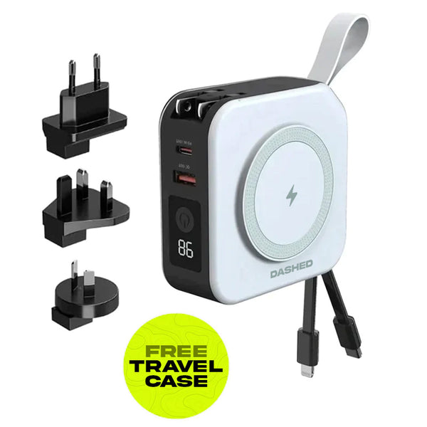 Dashed TravelPod® (5-in-1 Travel Charger) | 10,000mAh Universal Powerbank