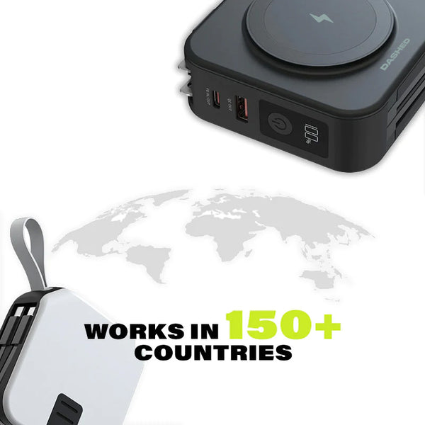 Dashed TravelPod®| 5-in-1 Universal Powerpack Travel Charger