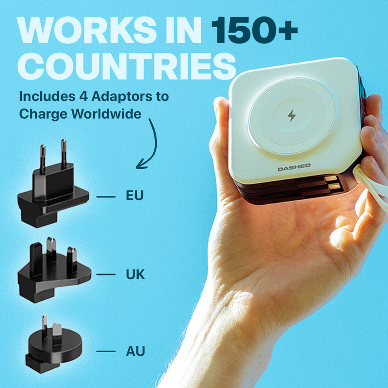 Dashed TravelPod® | 5-in-1 Universal Powerpack Travel Charger